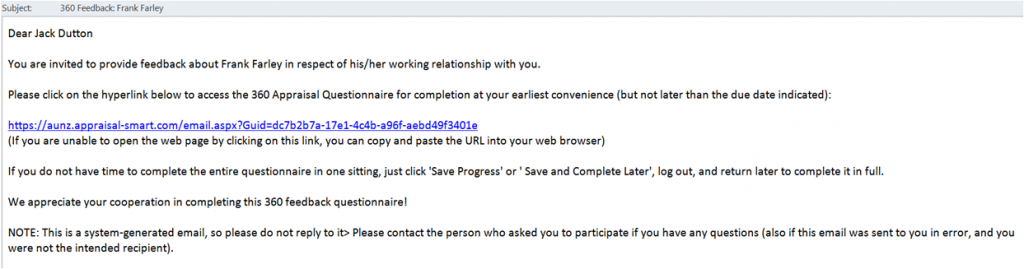 Appraisal Smart Sample Email Invitation | DNA HR Capital Sdn Bhd
